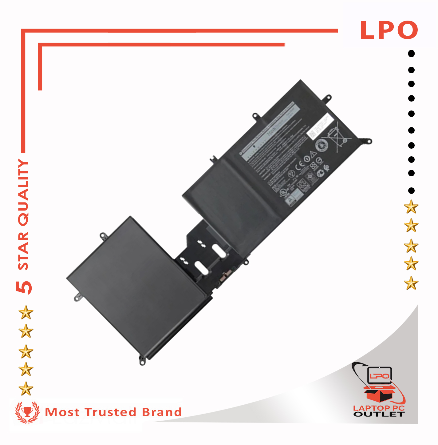 LPO Laptop Battery Y9M6F compatible for Dell Alienware M15 R2 M17 R2 ...