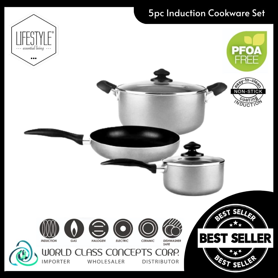 Lifestyle Cookware Non-Stick 5-piece Induction Cookware Set(SM) | Lazada PH
