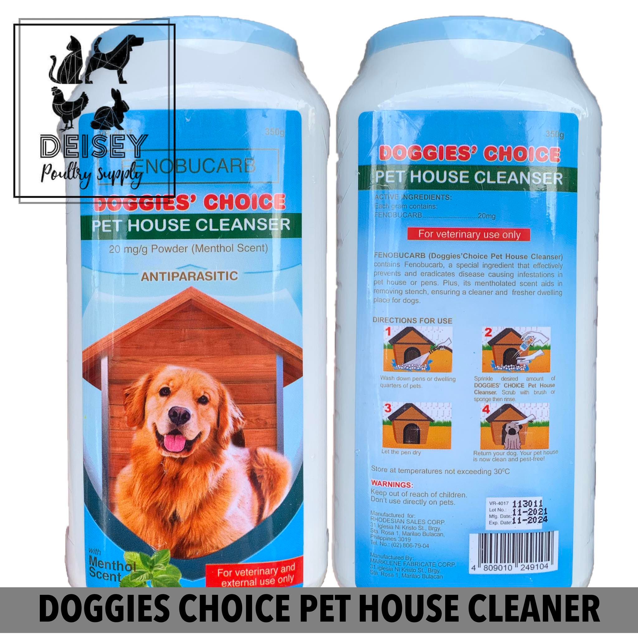 DOGGIES CHOICE PET HOUSE CLEANER FENOBUCARB - MENTHOL SCENT (350G) | Lazada PH