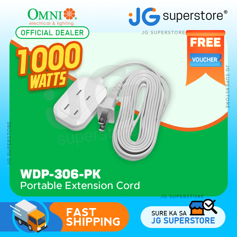 OMNI 1000W 6A 220V 3-Gang 6 Meters Dual Portable Extension Cord Cable ...