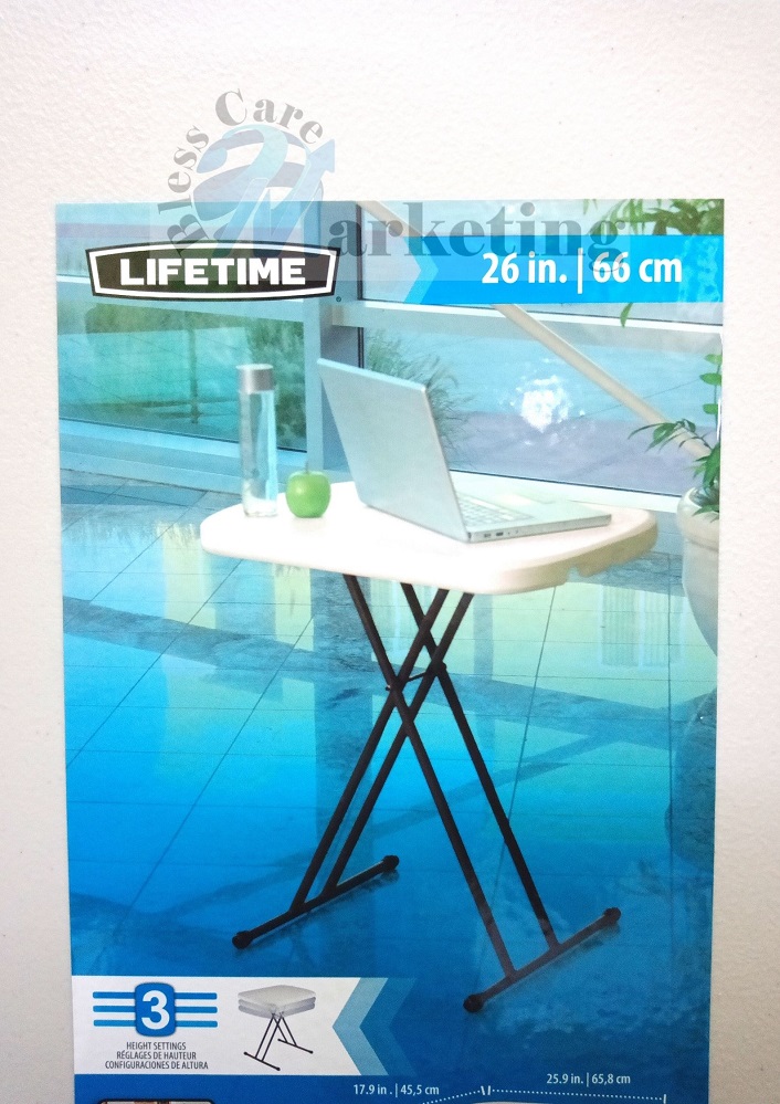 AUTHENTIC LIFETIME ADJUSTABLE 3 HEIGHT SETTINGS FOLDING TABLE | 26 in ...