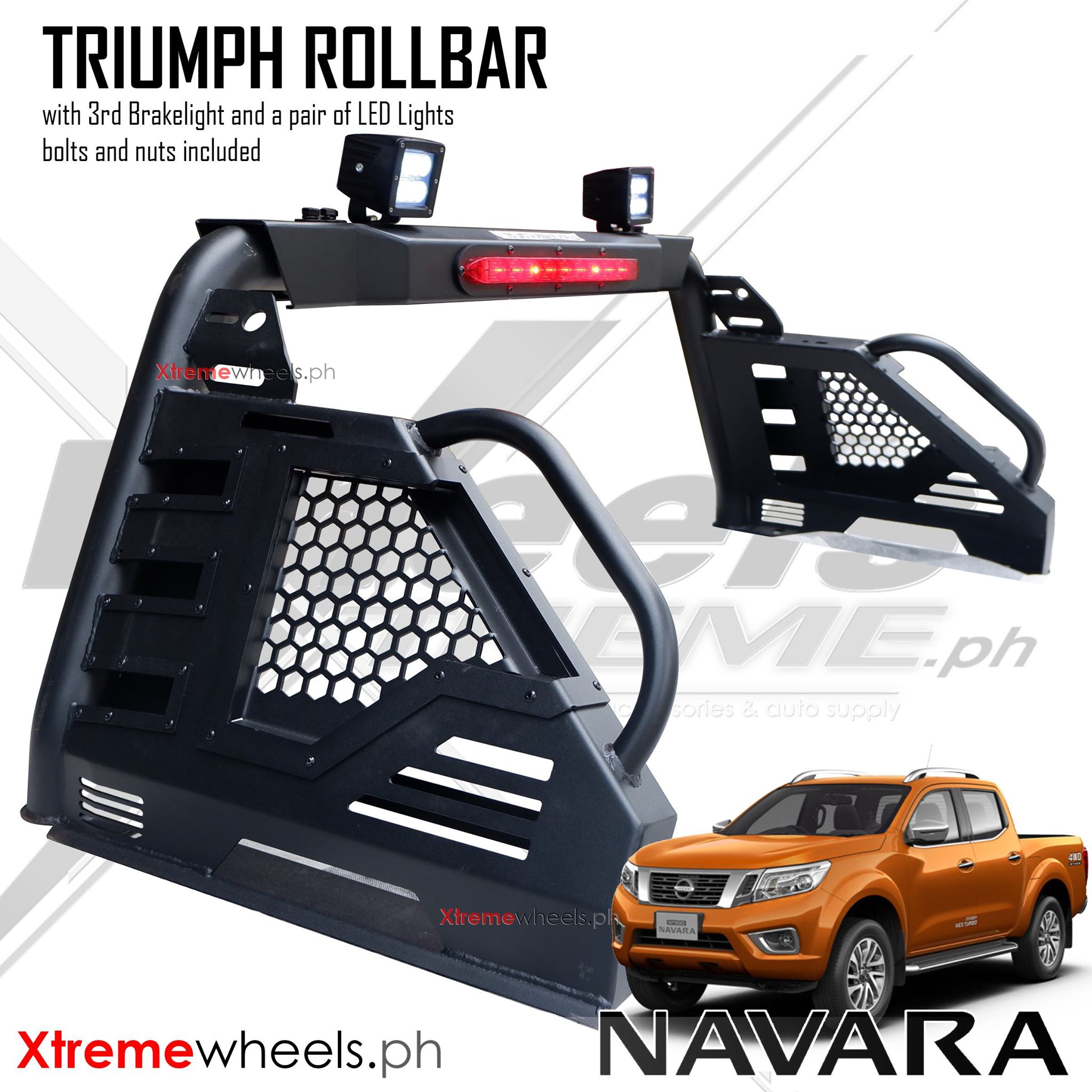 Nissan Navara EL VE VL PRO4X 2015-2023 Hard Steel Pick up roll bar / triumph rollbar Thailand ...