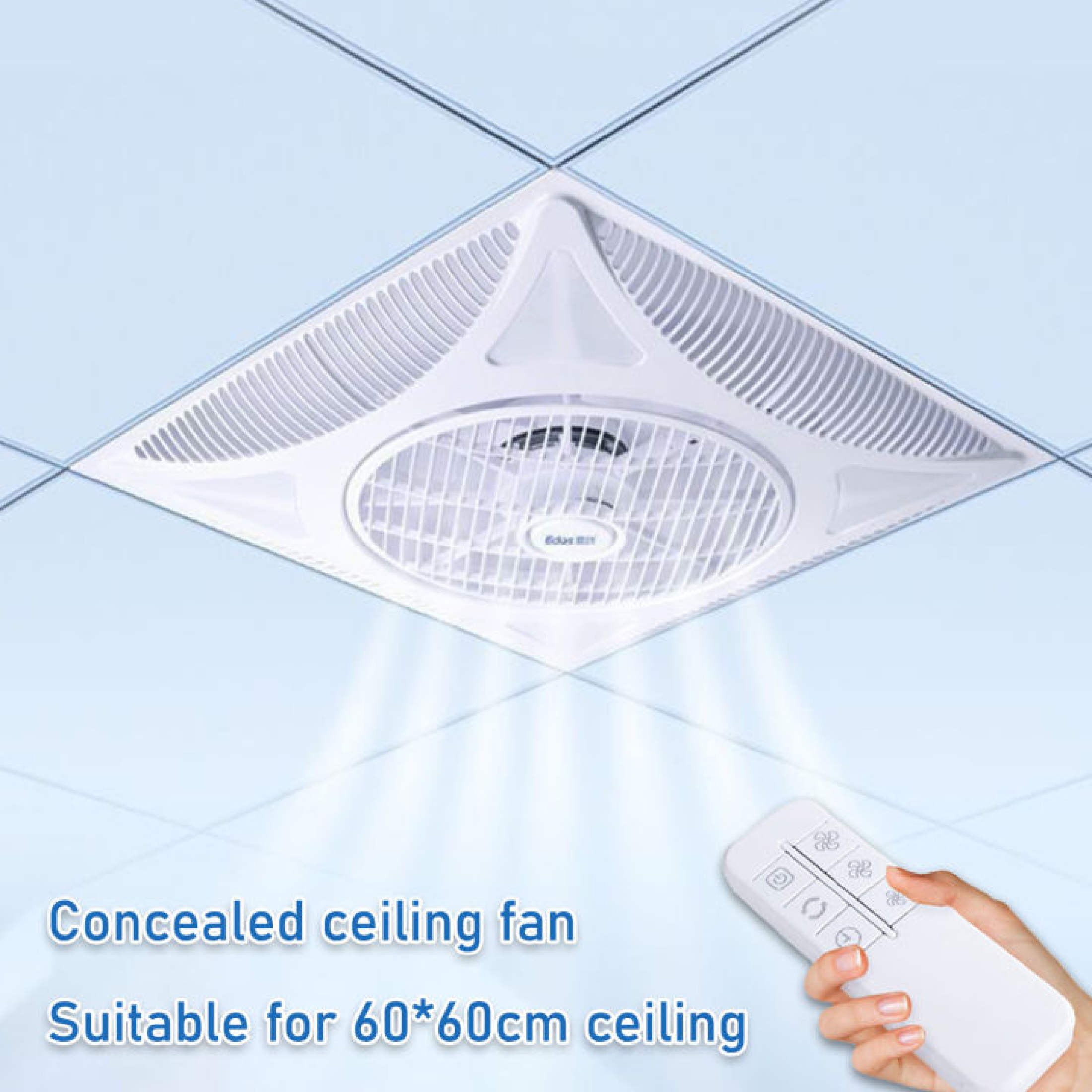 Embedded Ceiling Fan Surface Wall Mounted Circulating Fan with Remote ...