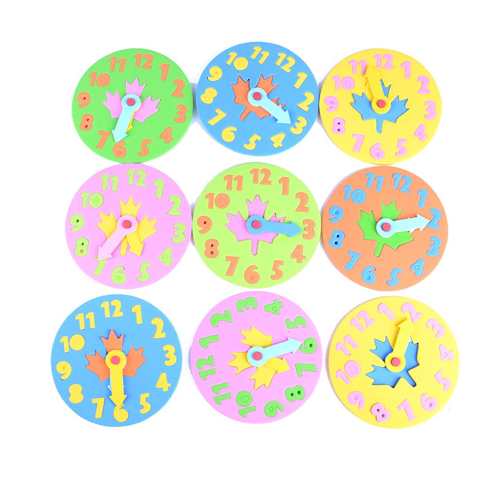 YUNZE Cute EVA Foam Number Clock Time Jigsaw Puzzle Kids Learning Toy ...