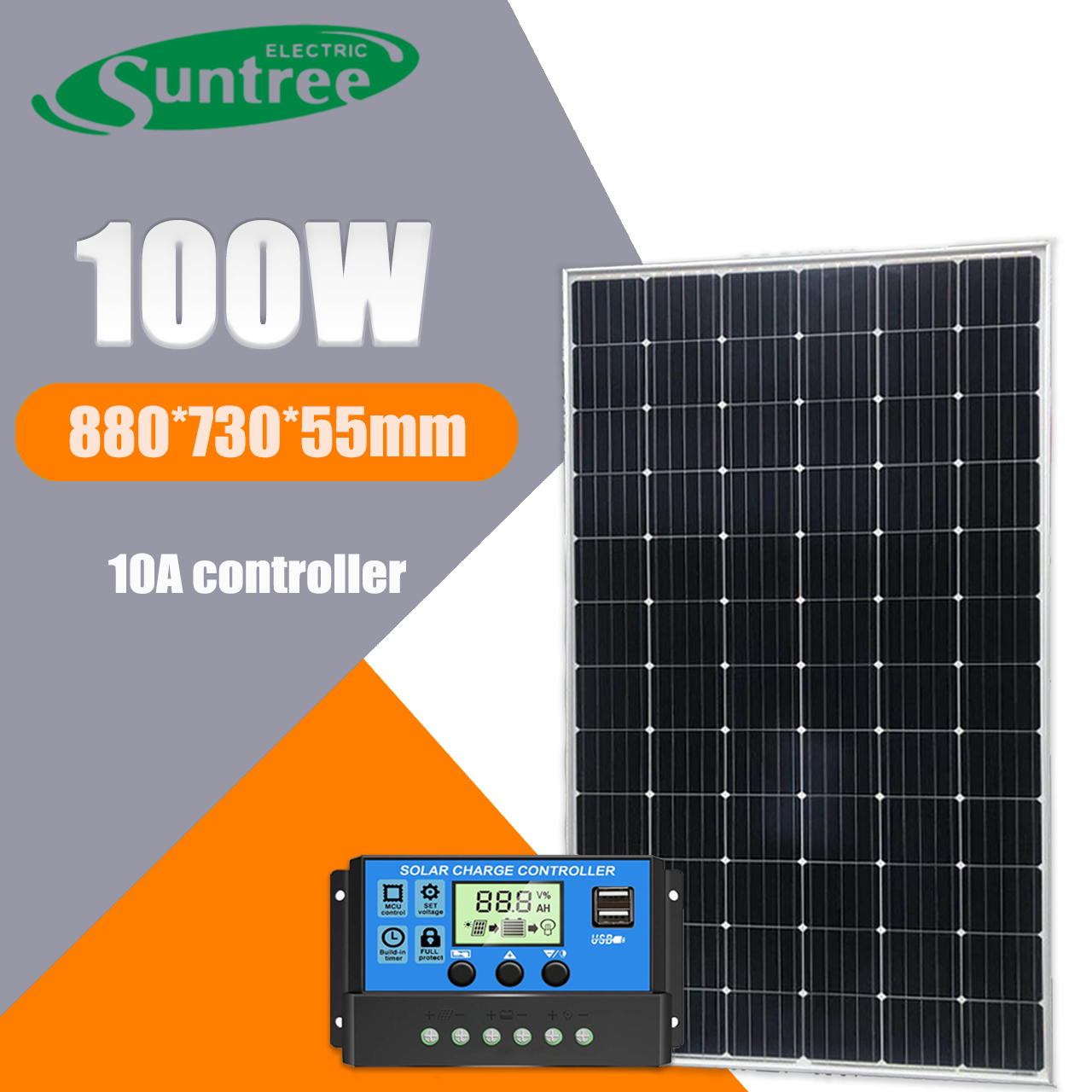 SUNTREE ELECTRIC 50watts solar panel 100 watt original Monocrystalline ...