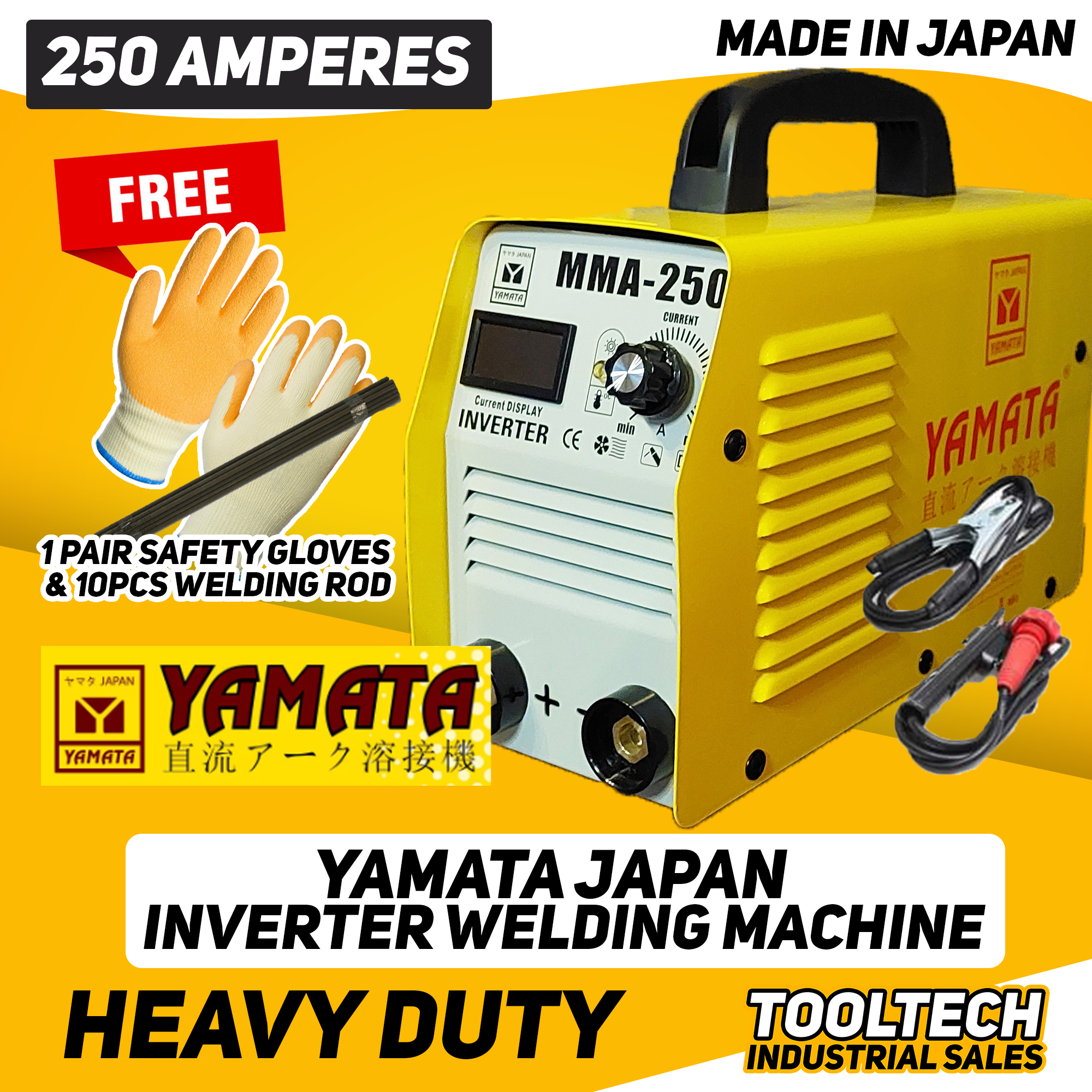 YAMATA 250AMP INVERTER WELDING MACHINE + FREE 10pcs Welding Rod + FREE ...