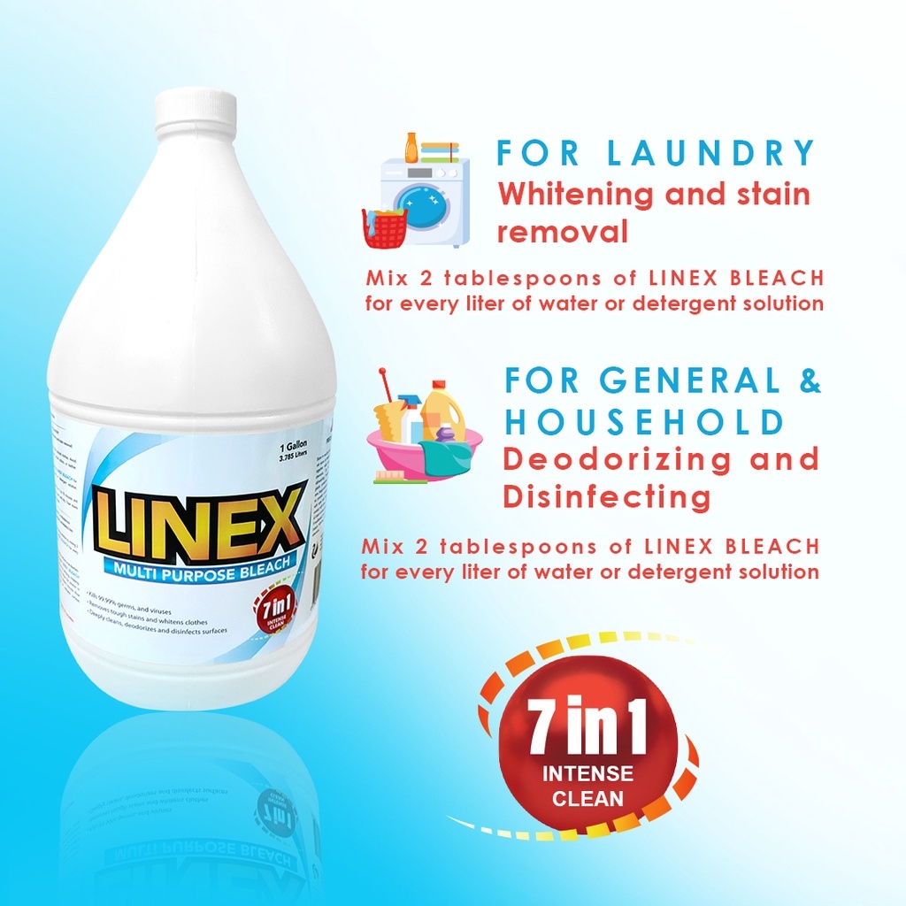 Linex Liquid Bleach Disinfectant Original. It Kills 99.9 Of Germs - 1 ...