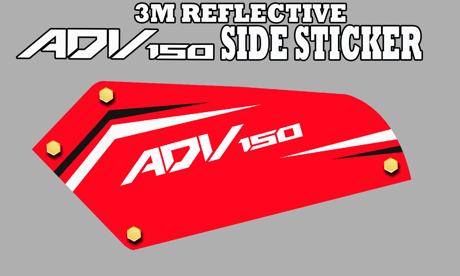 HONDA ADV 150 SIDE LID 3M REFLECTIVE STICKER / HONDA ADV 150 ...