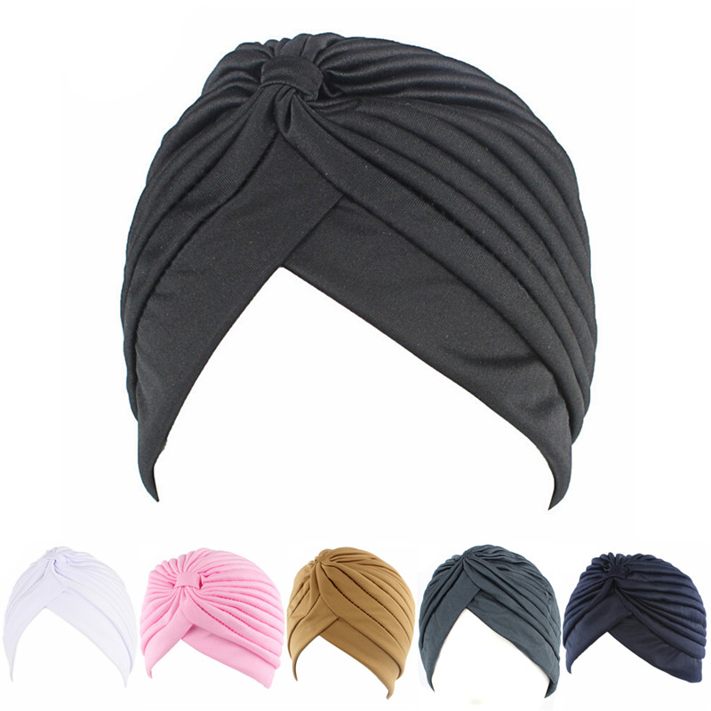 HAHA Fashion Men Women Stretchable Soft Indian Style Turban Hat Head ...