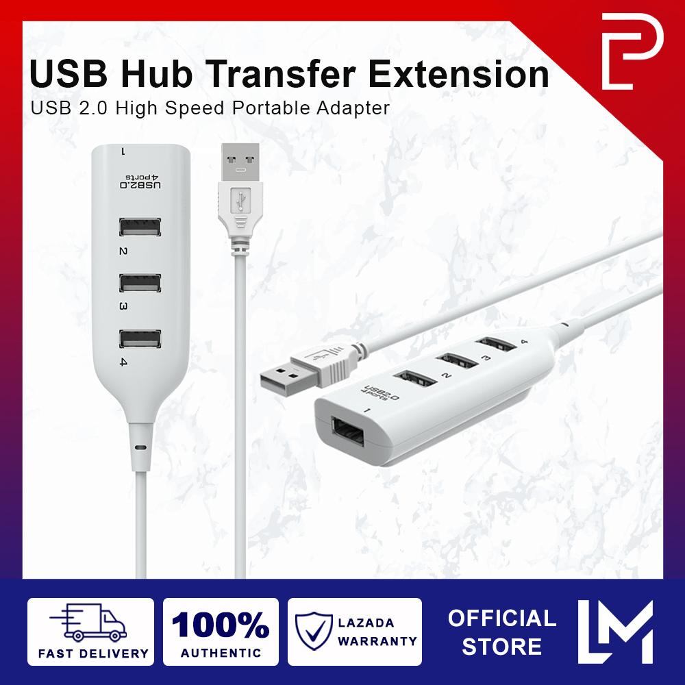 Popcorn USB Hub 4 Port High Speed Transfer Extension Adapter Portable ...