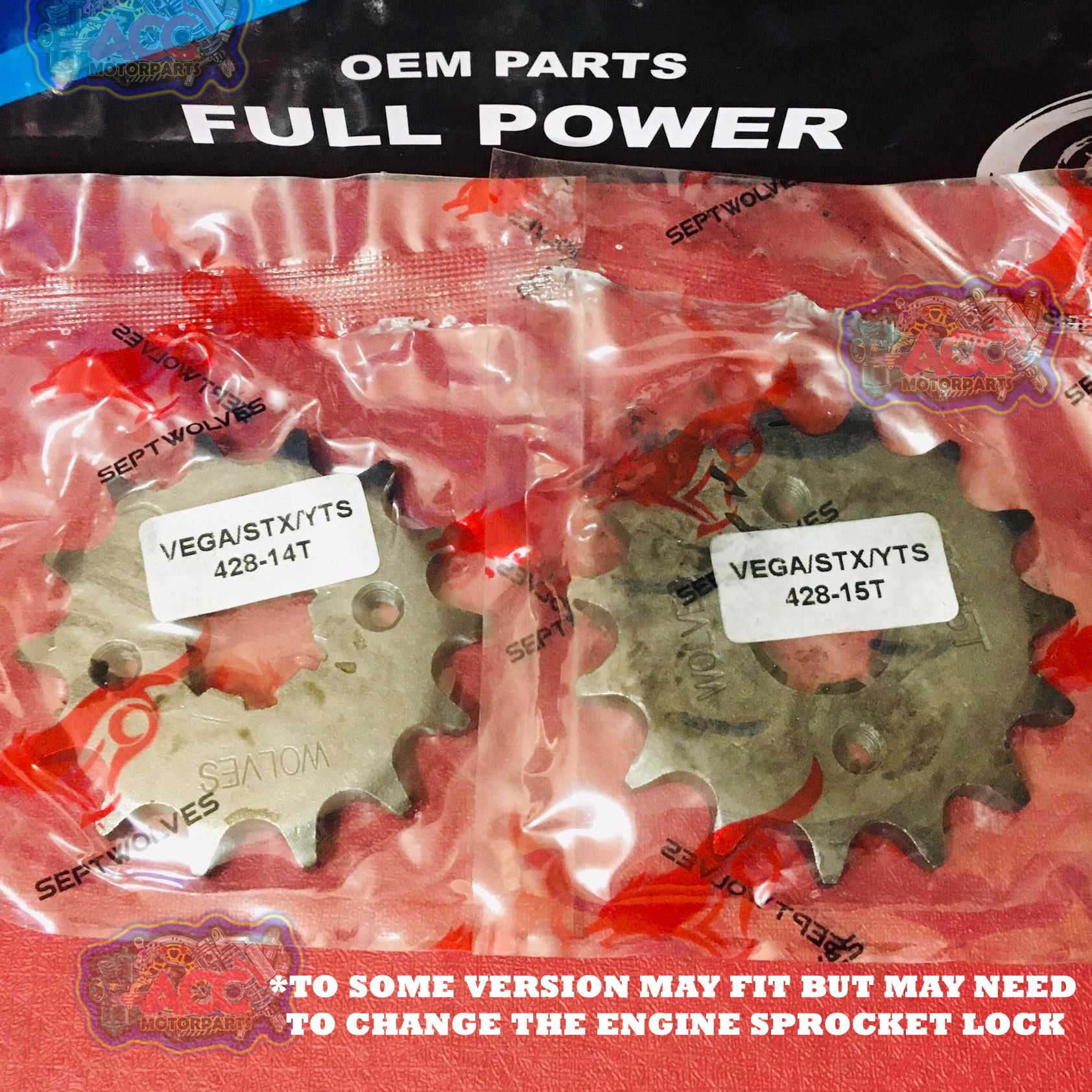 Engine Sprocket Yamaha Vega Force, STX, YTX, Sniper 135/MX/150, RS110 ...