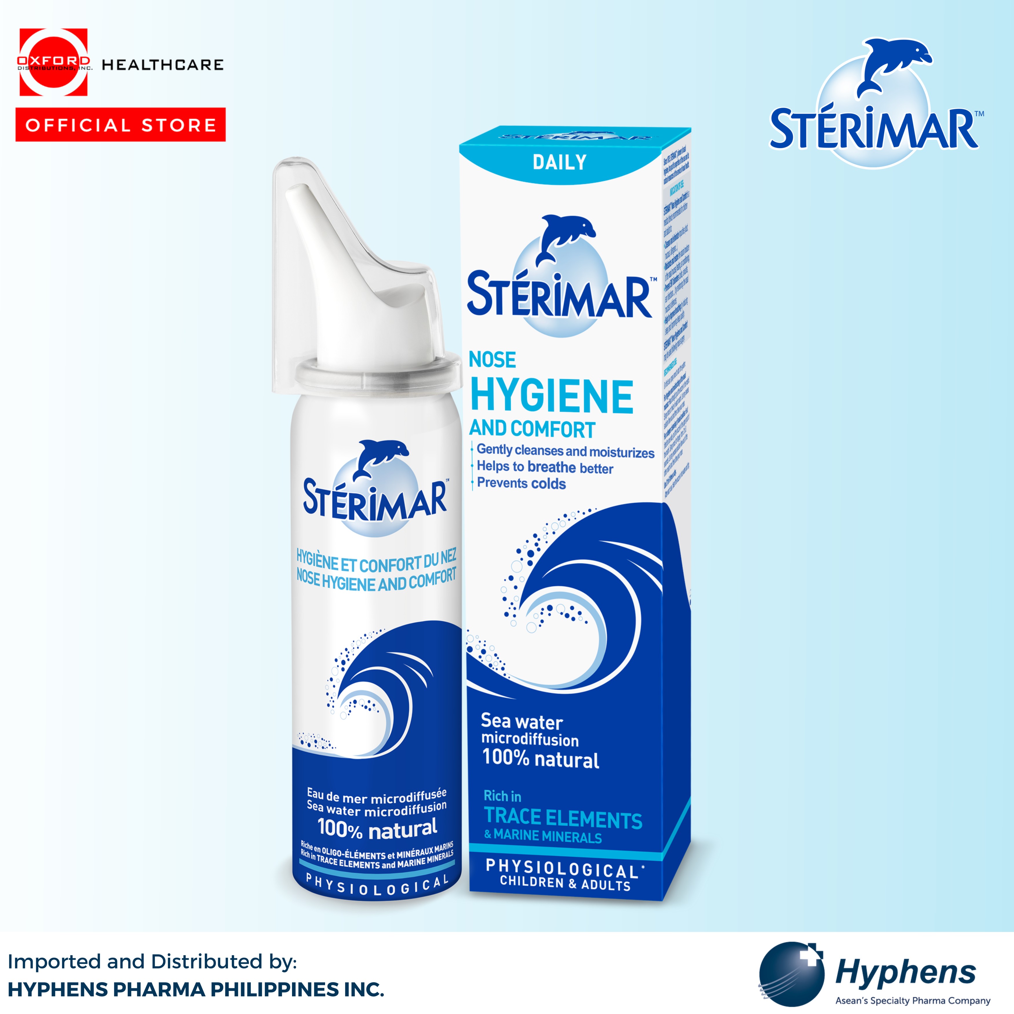 STERIMAR NOSE HYGIENE AND COMFORT SEA WATER NASAL SPRAY 50ML | Lazada PH