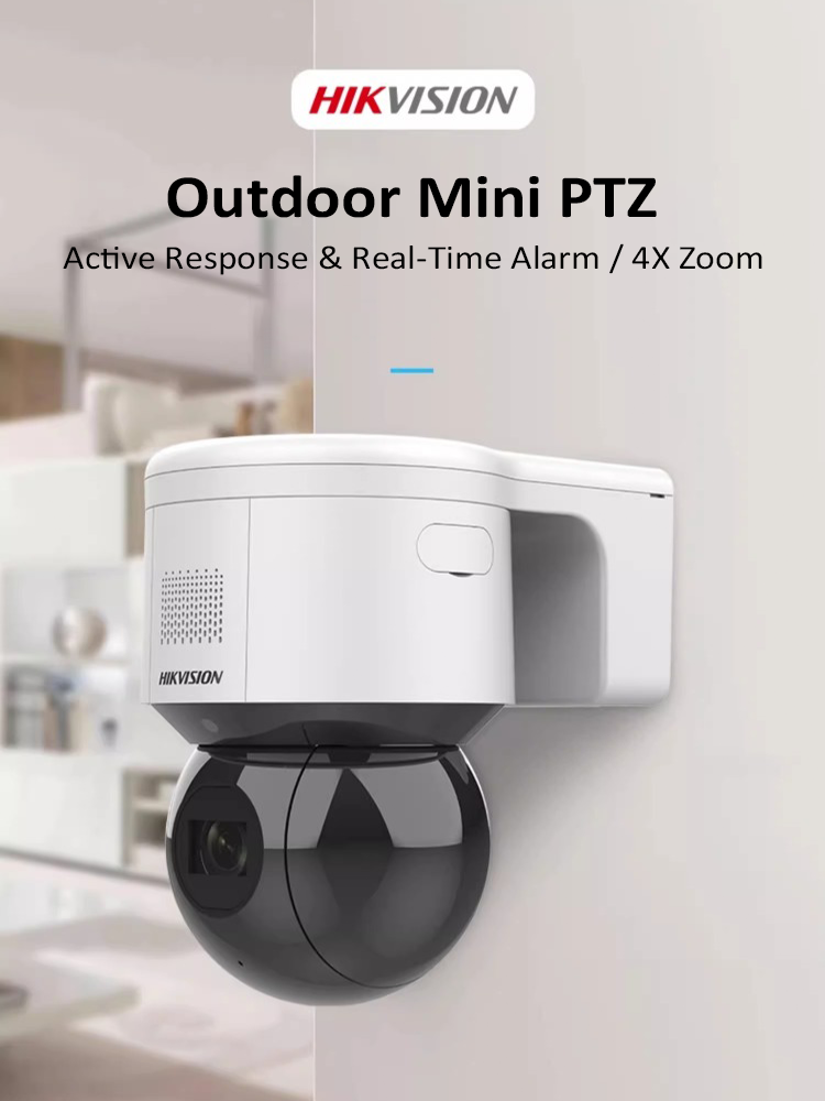 Hikvision PTZ 4MP 4x Zoom IR Mini PT Dome Network Camera 2Way-Talk With ...