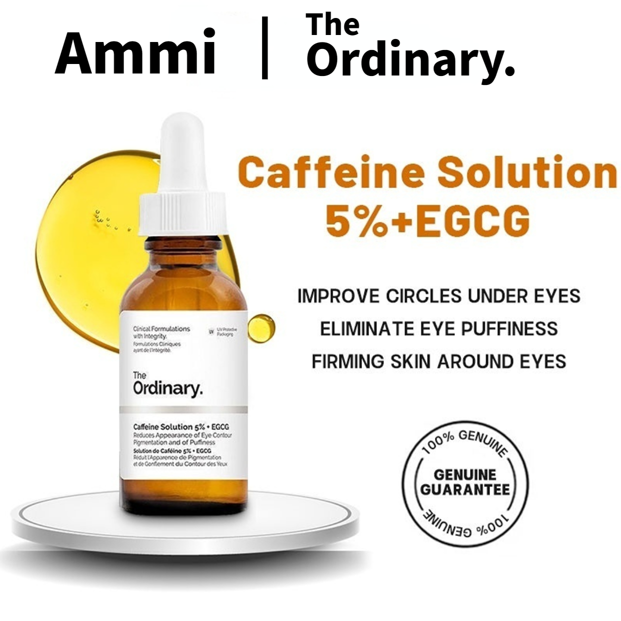 The ordinary Caffeine Solution 5%+ EGCG Eye Serum Eliminate Best for ...