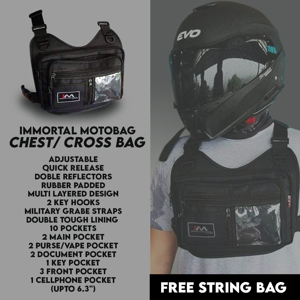 Chest Bag / Cross Bag with Reflectorized Stripes at the Back Chestbag ...