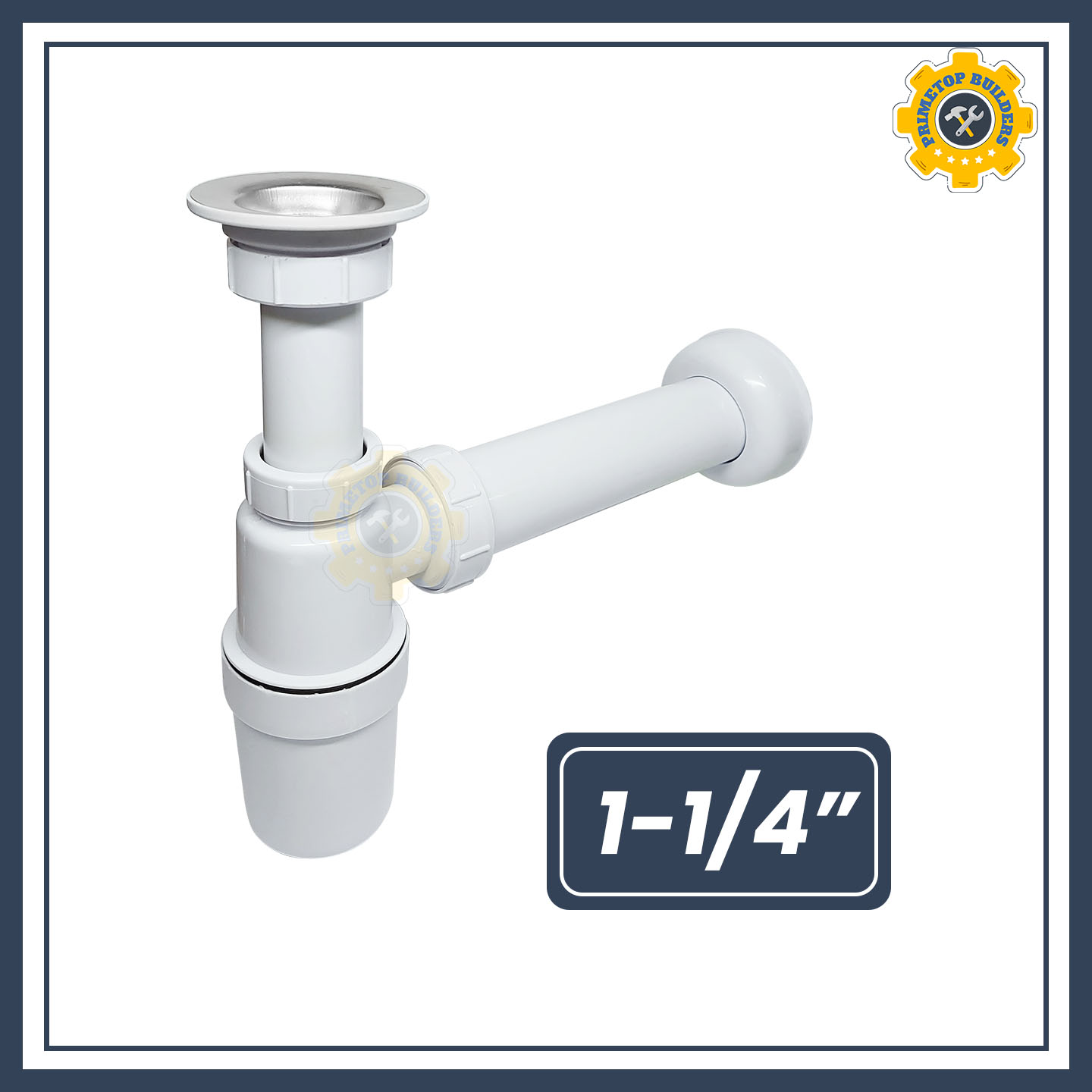 Kitchen Sink PVC P-Trap 1 1/4" & 1 1/2" with PO Pop Out Plug Bottle ...