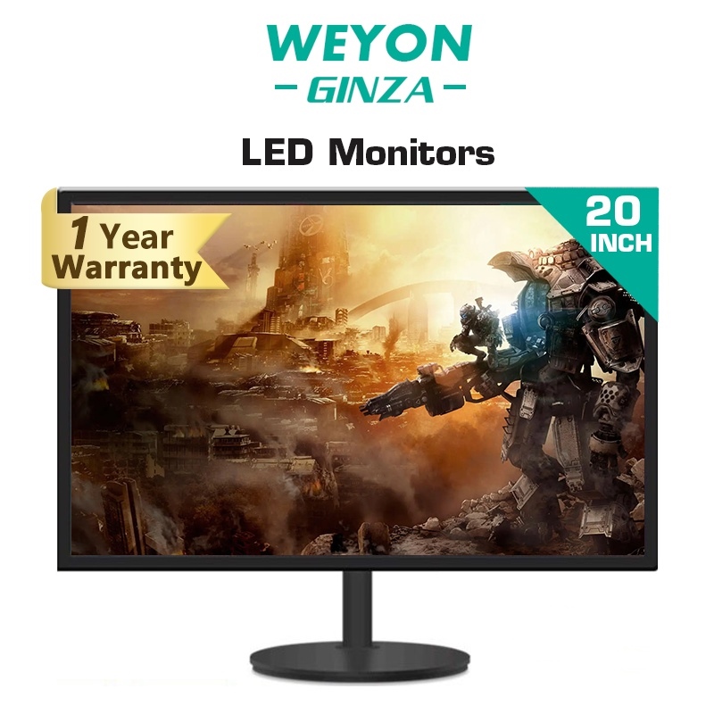 GINZA LED Monitor 19 20 22 24 Inch Brand New Stock 60Hz PC Computer ...