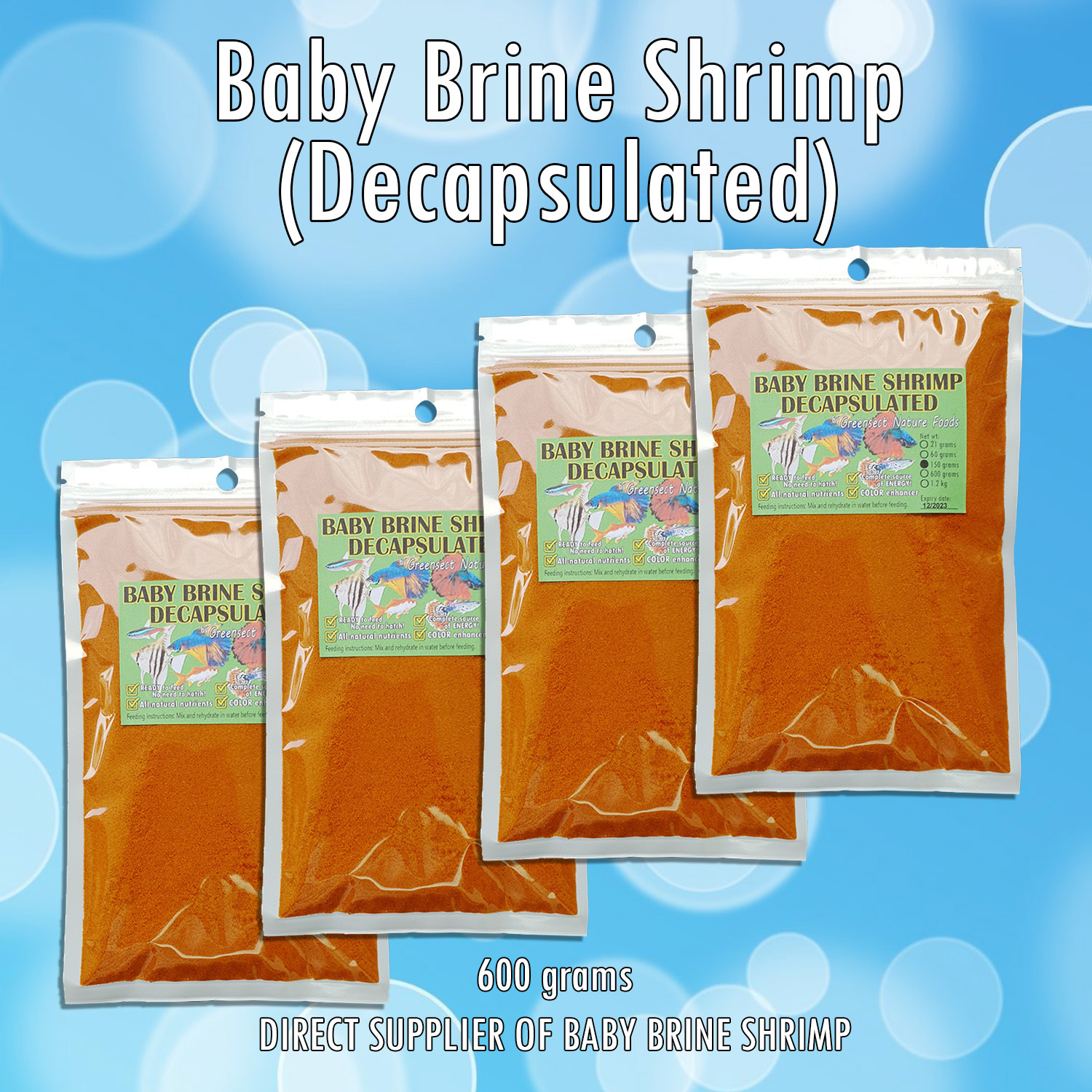 BABY BRINE SHRIMP Decapsulated Wholesale/ Bulk fish food for betta ...