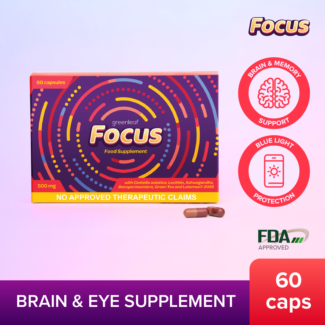 Focus Capsules - Natural Brain, Memory and Eye Supplement with Bacopa ...