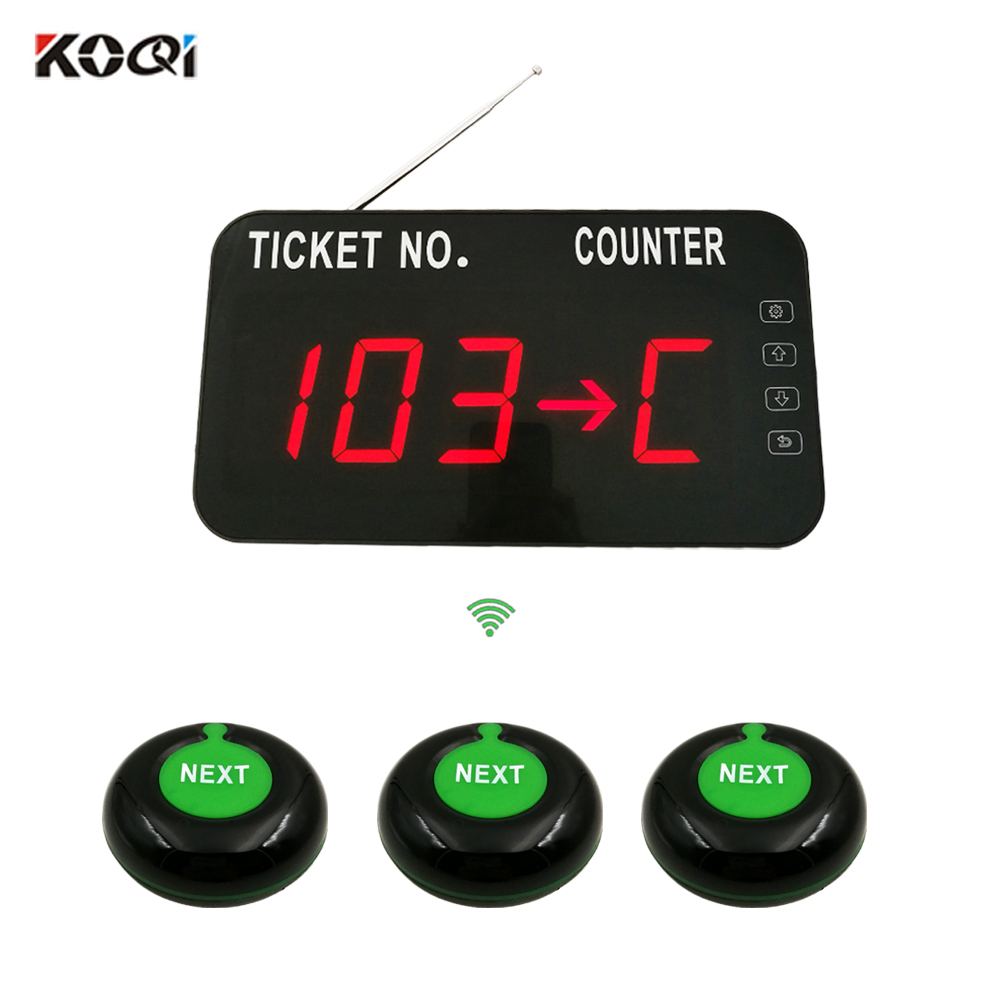 Wireless Restaurant Queue Call System Simple Long Range Numbering System with Now Service ...