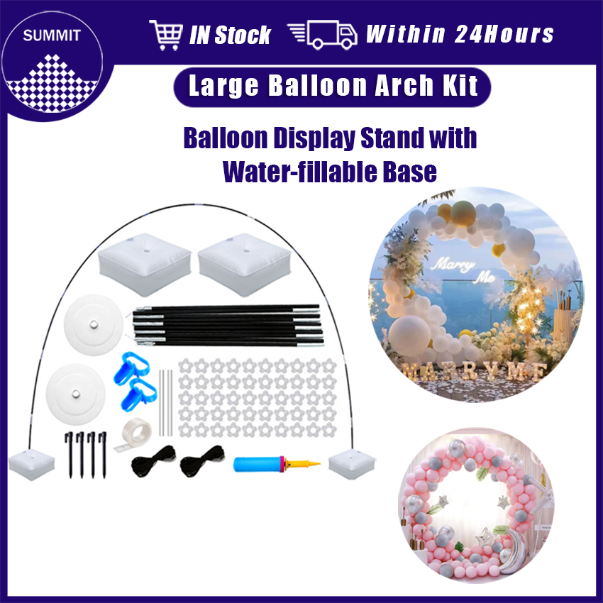 Birthday Wedding Party Decoration Balloon Arch Display Stand Kit Glass ...