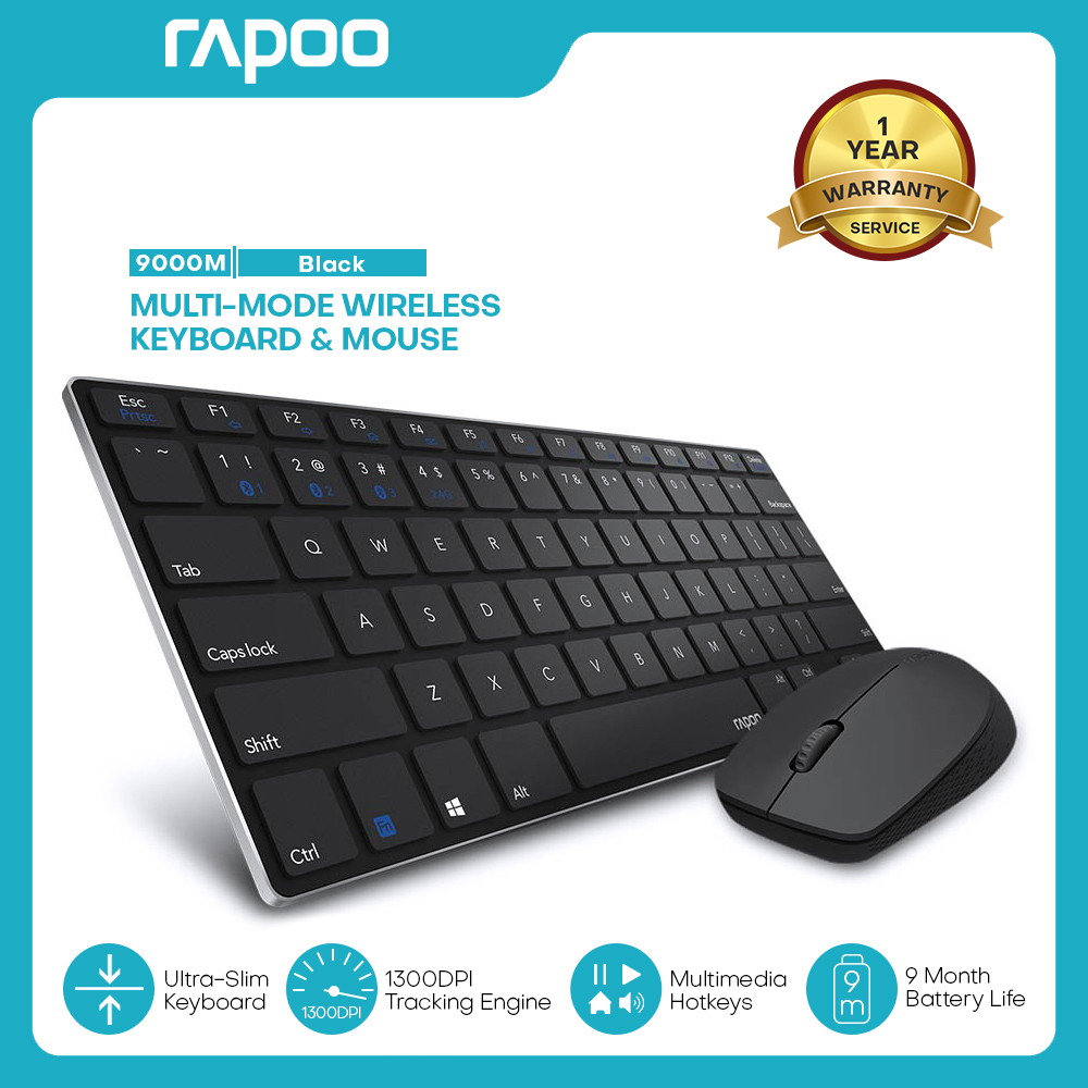Rapoo 9000M/9010M Multi Mode Wireless Bluetooth Mouse And Ultra Slim ...