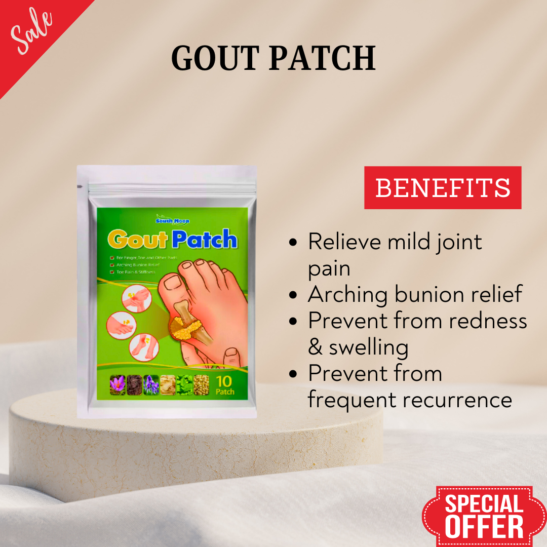 Gout treatment relief patch for rayuma, foot, hand and joint knee pain ...