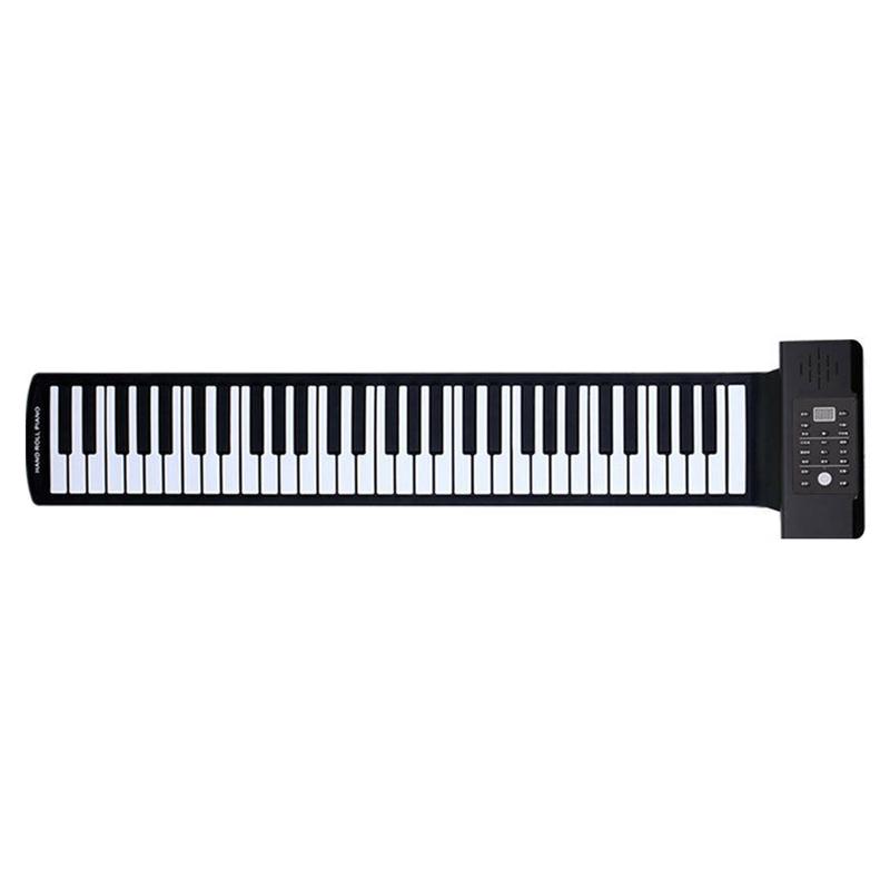 Portable 88 Keys Electronic Roll Up Piano Flexible Silicone Hand Roll Keyboards,Us Plug - WYU ...