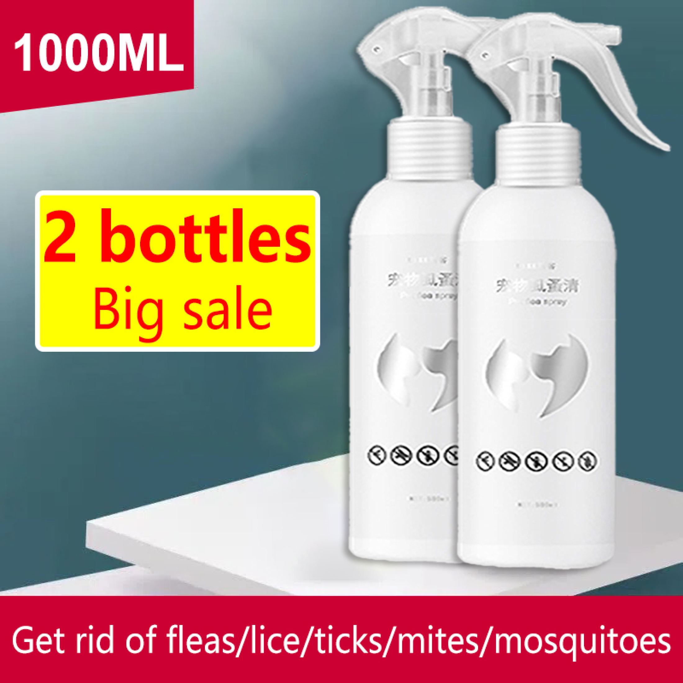 【Takes effect in 1s】Anti tick and flea for dogs 500ML Pet Spray Flea ...