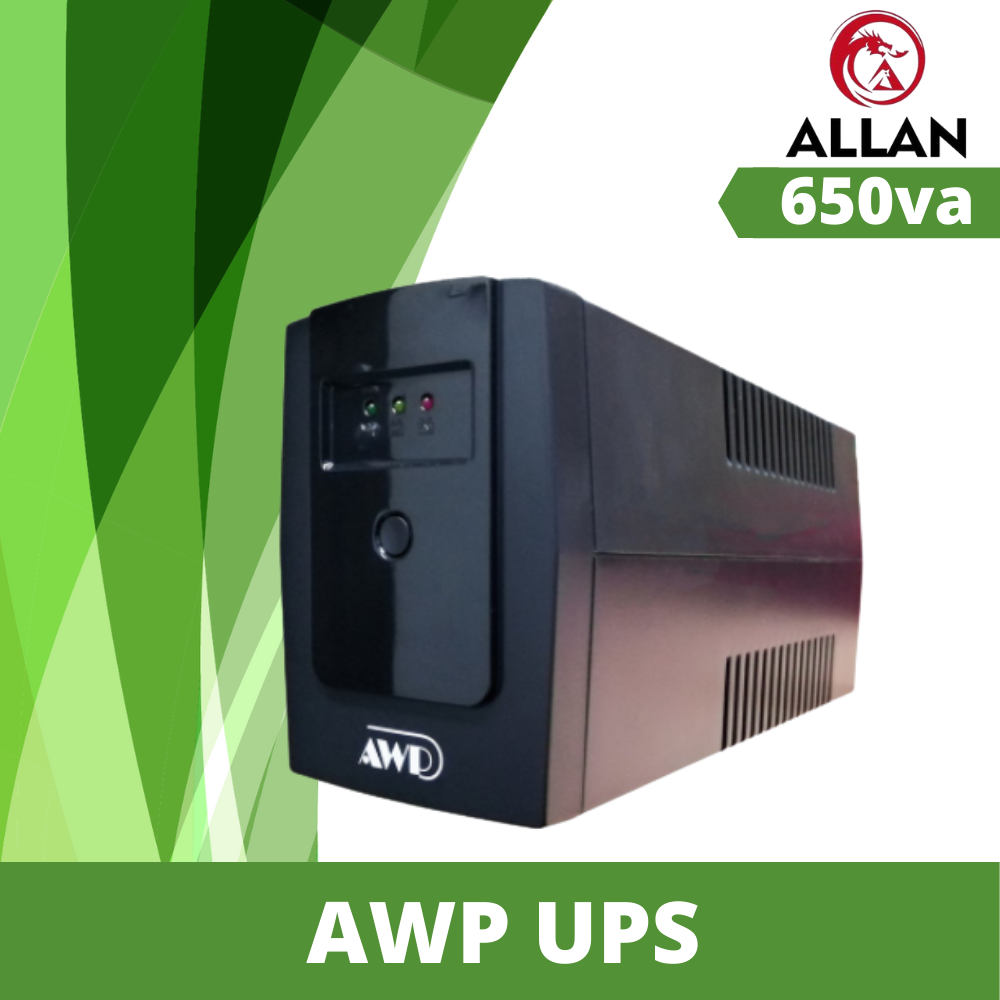 AWP AID650 650/VA Uninterruptible Power Supply 650VA/360W Computer ...