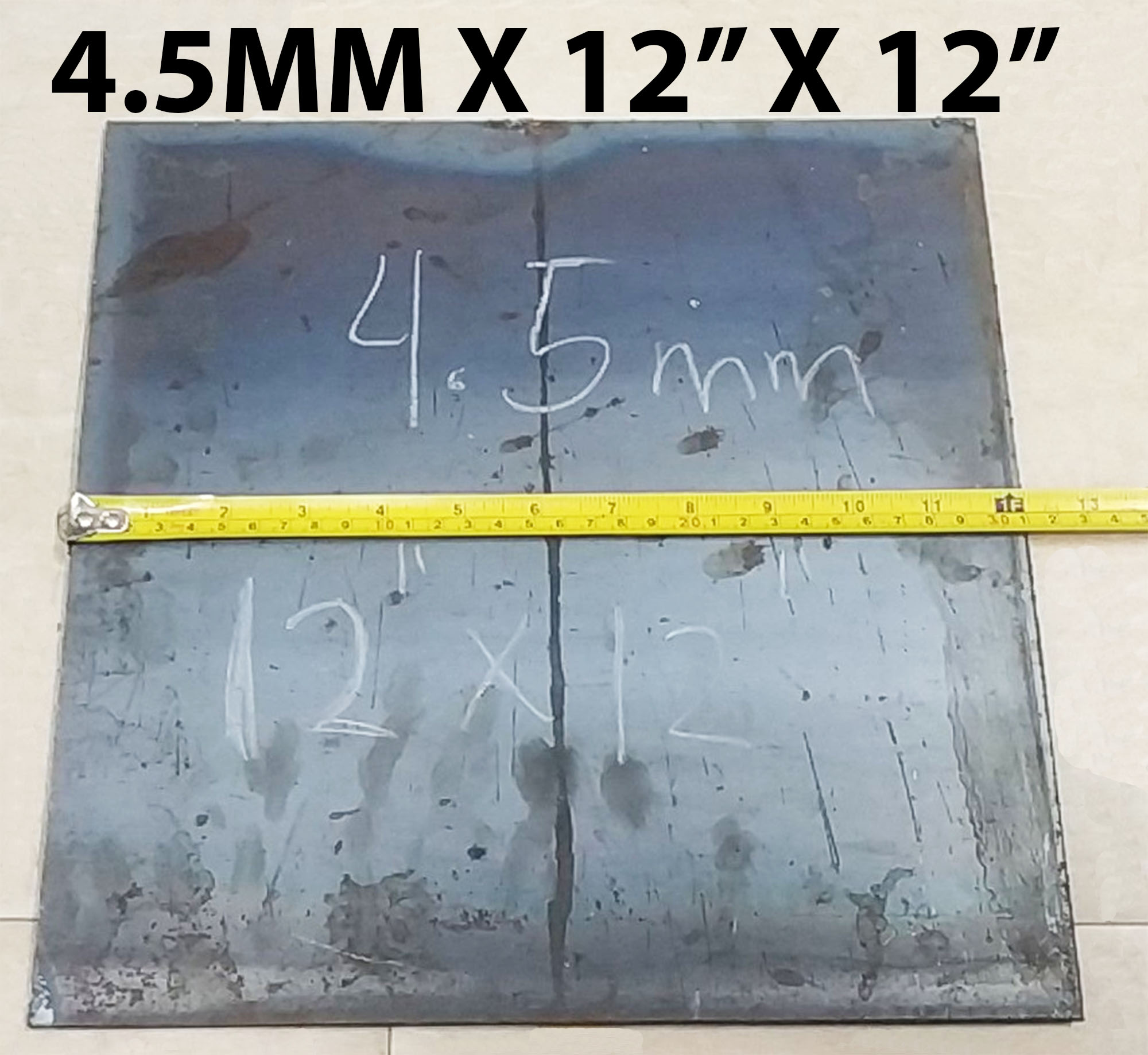 MS BASE PLATE 4.5MM X 12 INCHES X 12 INCHES MILD STEEL --MAY TOLERANCE ...