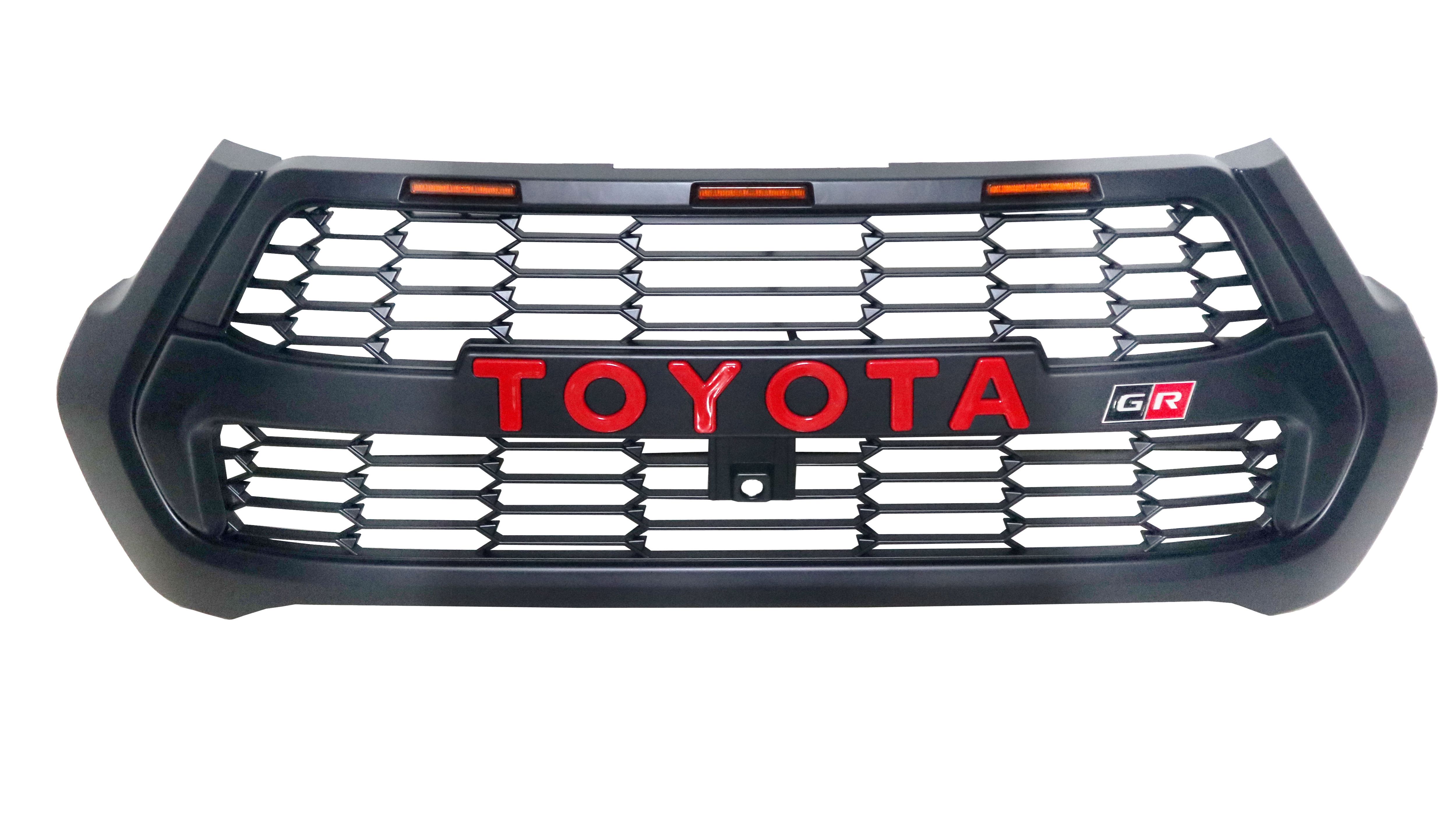 Toyota Hilux E 2021 to 2025 With LED Toyota Logo Matte Black Front ...