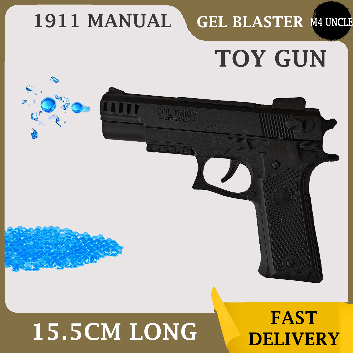 Pistol Gel Blaster Toy Gun For Kids 100 Peoso Glock Gel Blasters Manual ...
