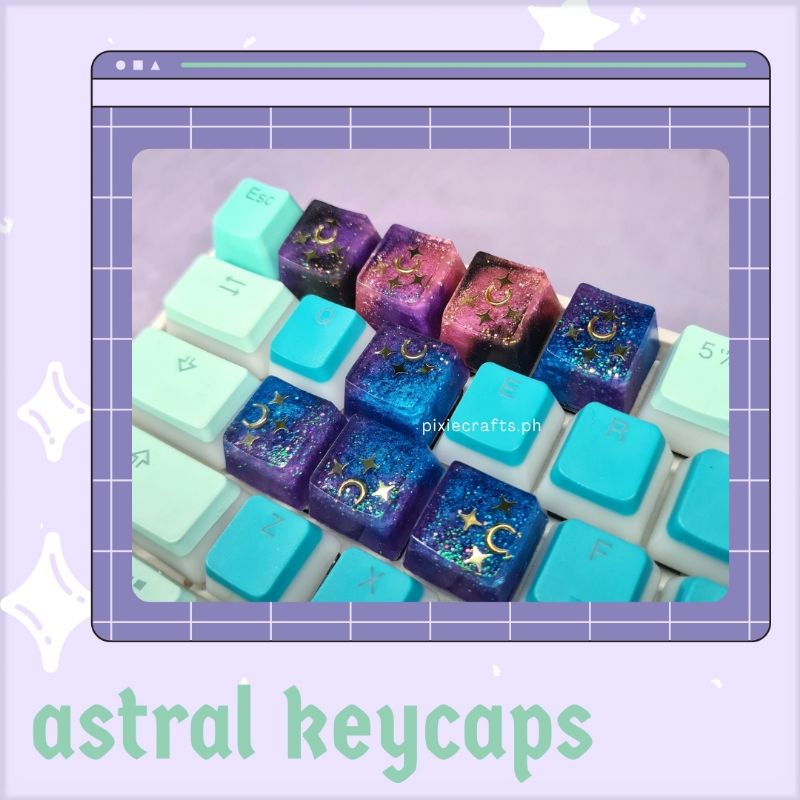 ☆Astral☆ Handmade Resin Artisan Keycaps for Mechanical Keyboard ...