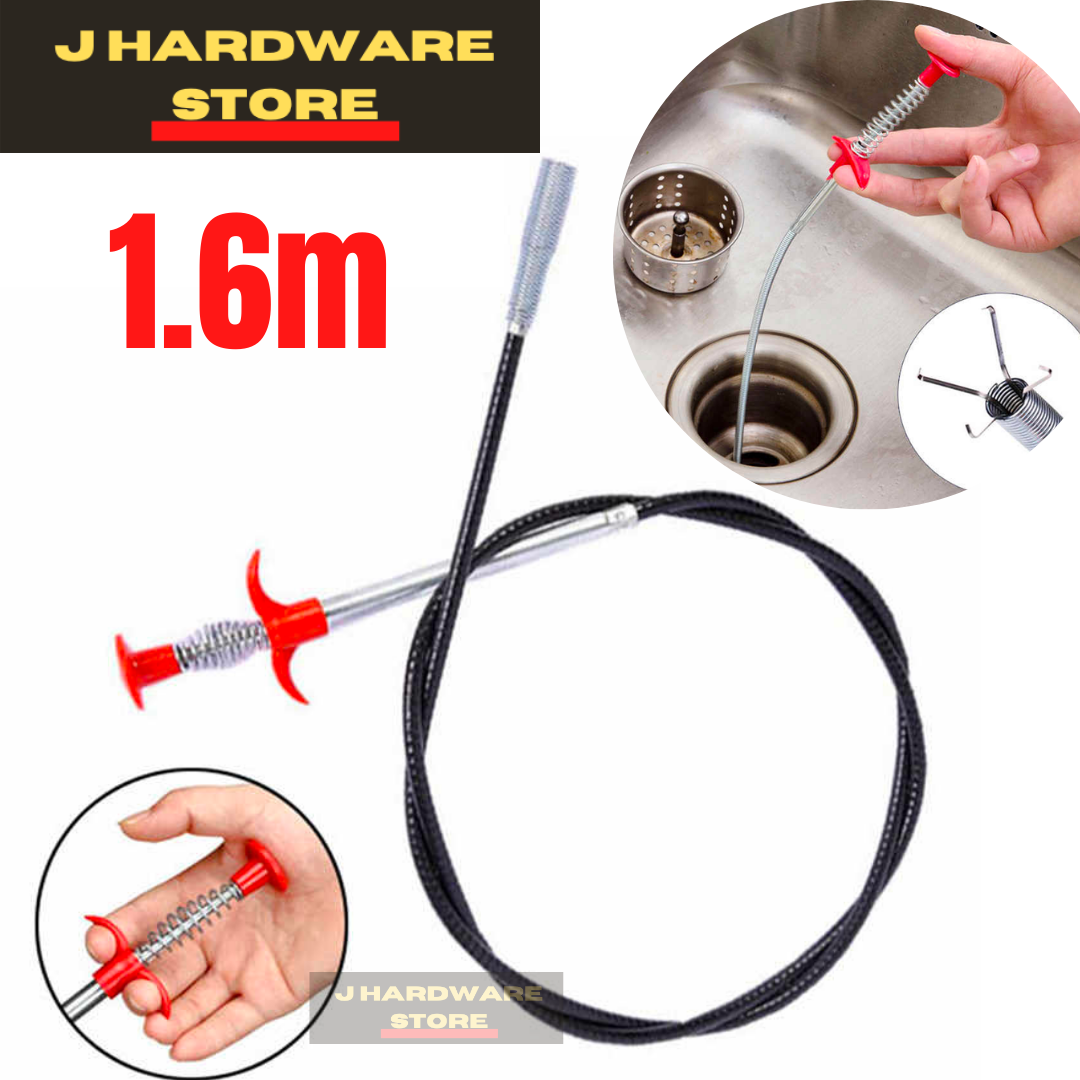 Steel Plumbing clog drain remover Spring Pipes Dredge cleaner | Lazada PH