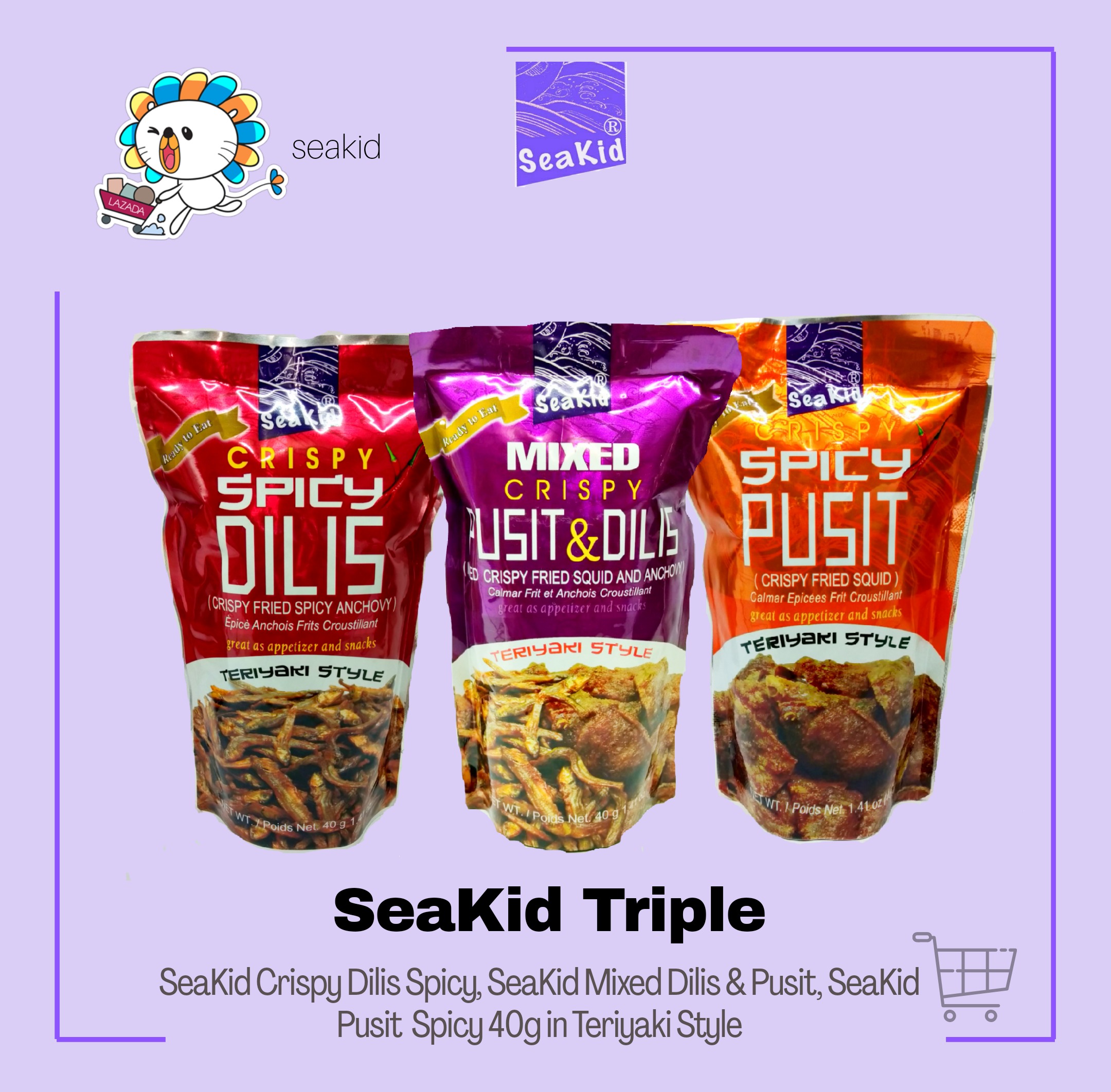 Seakid Crispy Dilis & Pusit (Triple) | Lazada PH