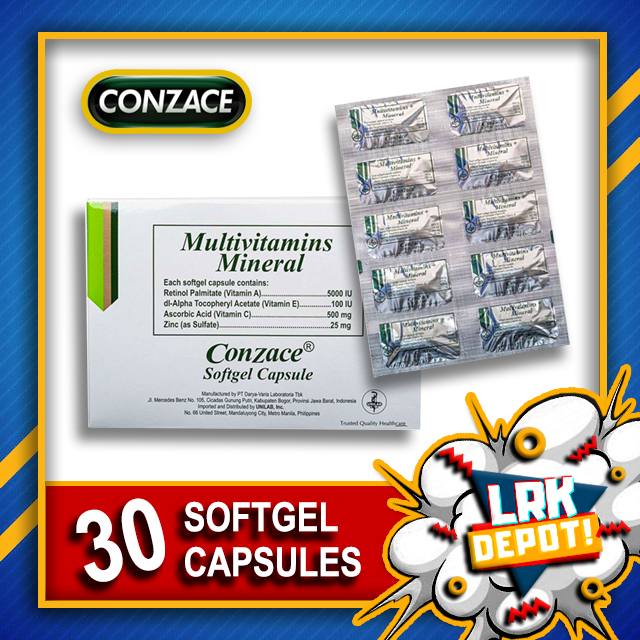 Conzace Multivitamins & Minerals (30 Softgel Capsules) 30s | Lazada PH