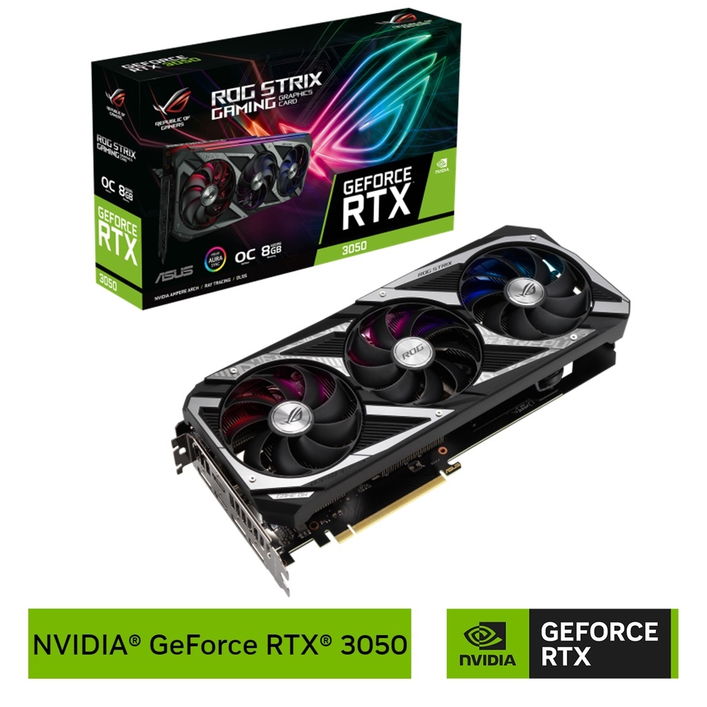 Asus ROG Strix NVIDIA® GeForce RTX® 3050 OC Edition 8GB GDDR6 Graphic ...