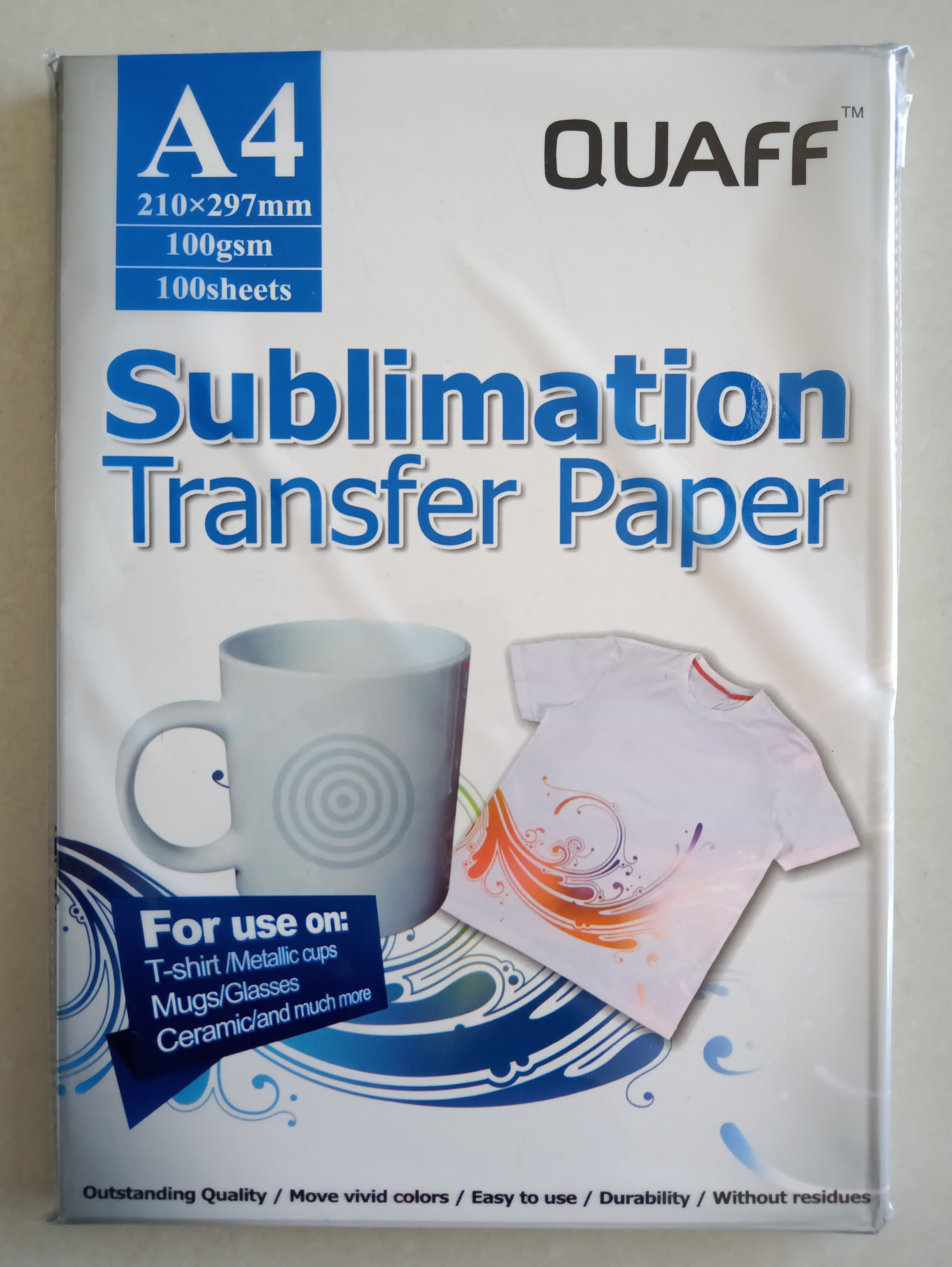 QUAFF SUBLIMATION TRANSFER PAPER A4 | Lazada PH