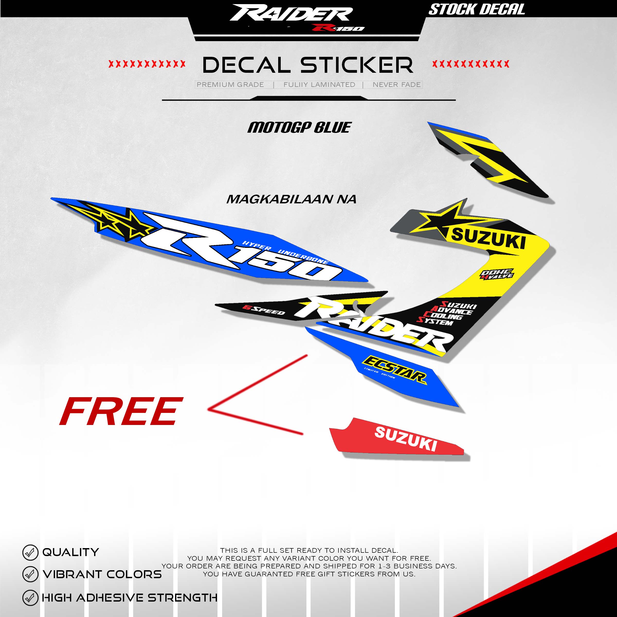 Raider 150 Sticker For Sale