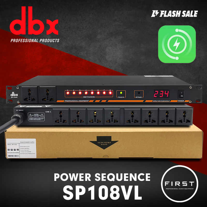 DBX SP-108VL 10-outlet Rack Mount Power Sequence Controller Conditioner ...