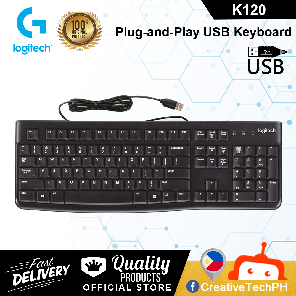 Logitech USB Keyboard K120 CORDED KEYBOARD | Lazada