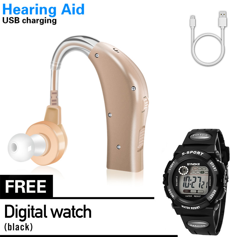 Rechargeable Hearing Aid Kit for Elderly Adults & Children Portable ...