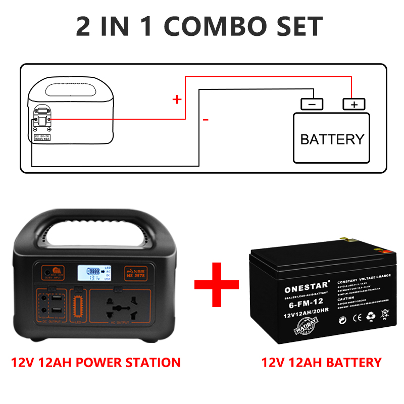 Nss 150W portable power station with extra solar battery solar ...