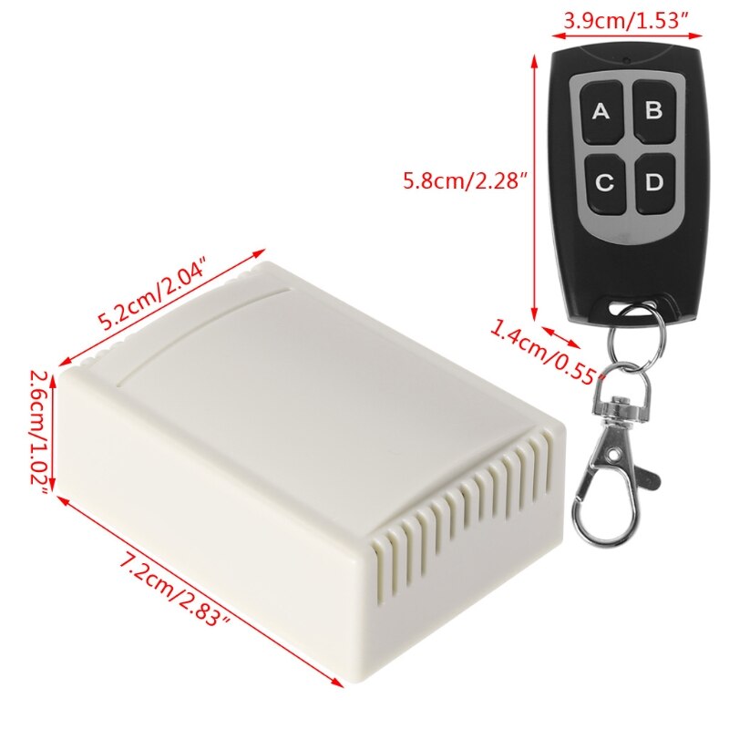 DC 12V 4CH Small Channel Wireless Remote Control Controller Radio ...