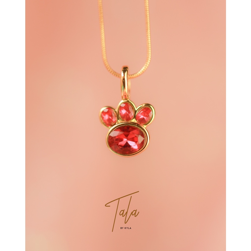 Tala by Kyla Red Paw Necklace Plus Gift Box TBK | Lazada PH
