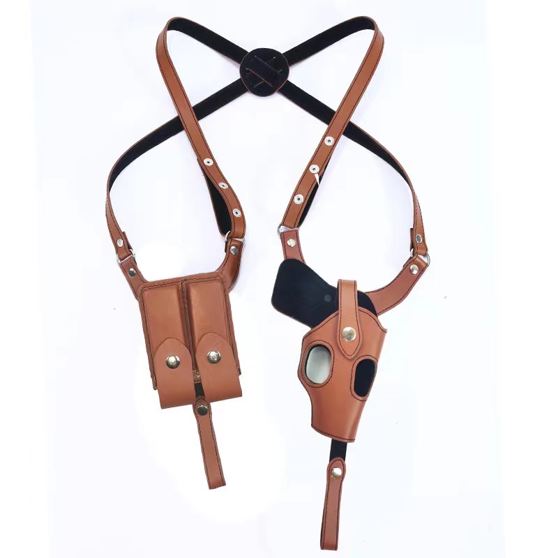 Outdoor Tactical Double Shoulder Cowhide Underarm Holster 92G 1911 ...