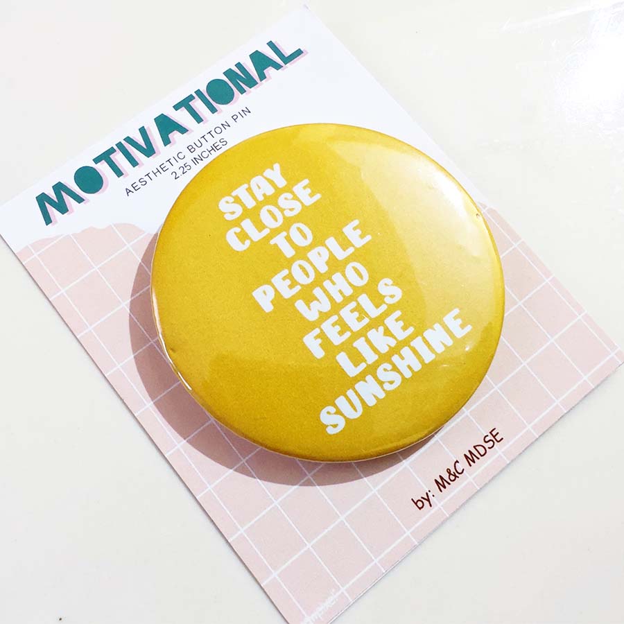 Motivational Button Pins Aesthetic Badge | Lazada PH