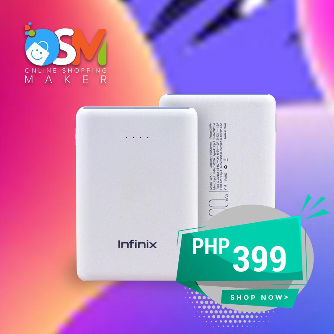 Infinix Powerbank 10,000mAh Quick Charge Pocket Size Dual Output Sale ...