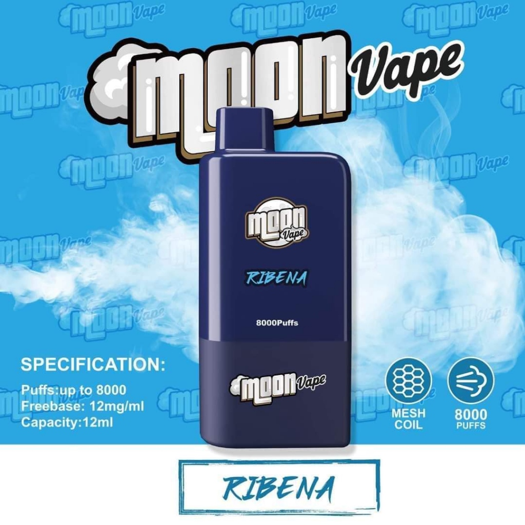 【COD】 MOON VAPE 8000 Puffs Disposable Vape Pod 8k Puff Dispo 3 BLACK ...